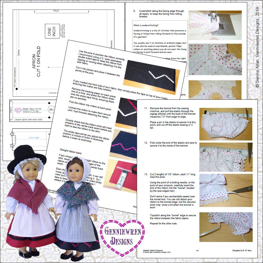 Modern Welsh Costume 18 Inch Doll Clothes Pattern Fits Dolls - Etsy