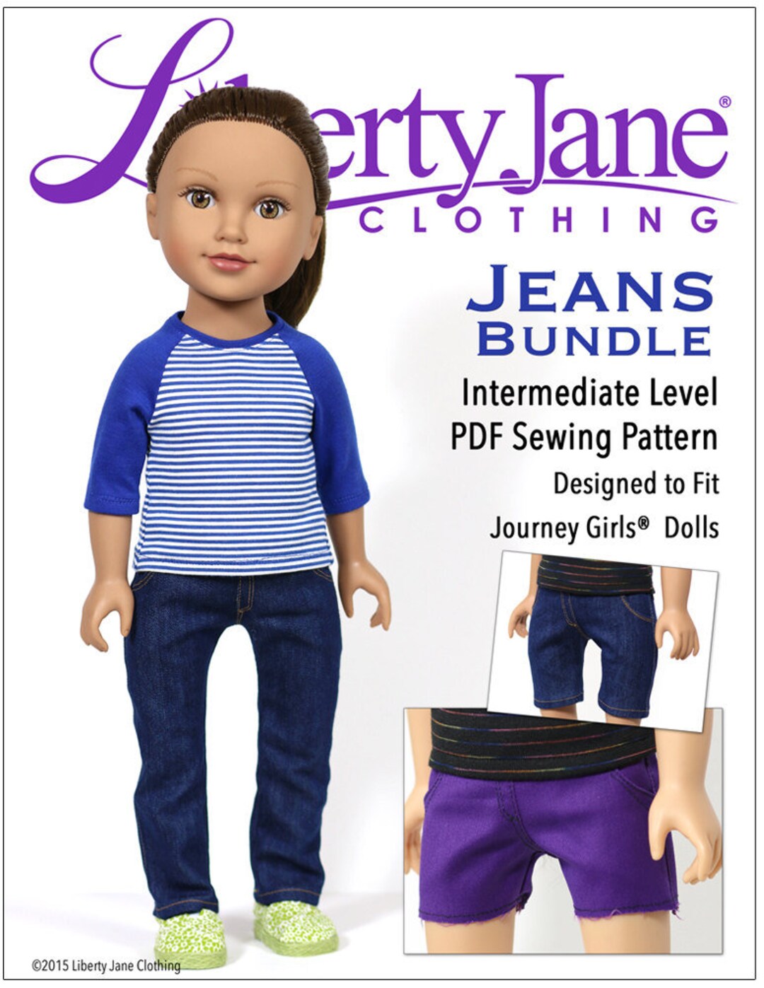 Jeans Bundle Doll Clothes Pattern Designed to Fit Journey Girls® Dolls ...