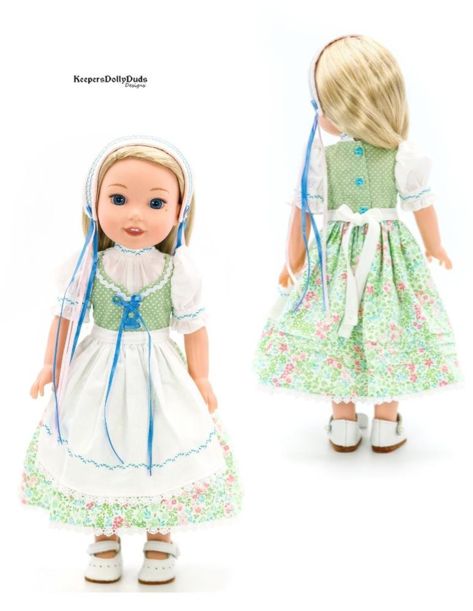 Spring Dirndl German Style 14.5 Inch Doll Clothes Pattern Instant ...