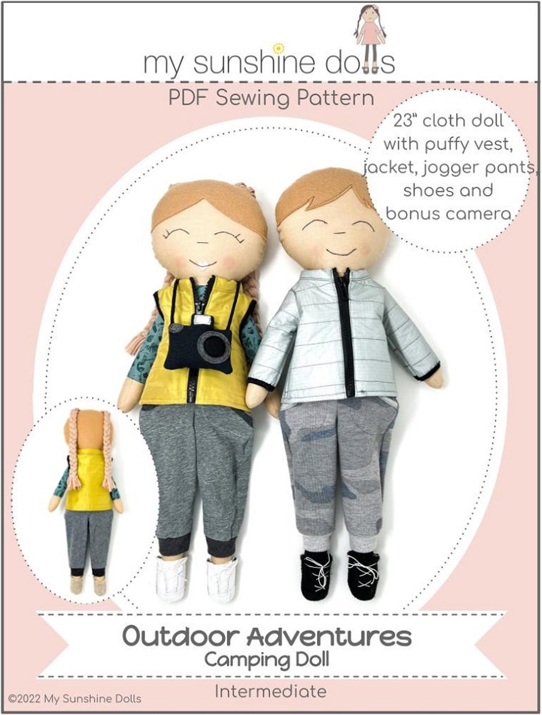 Outdoor Adventures Camping Doll 23" Cloth Doll Pattern With Outfit and ...