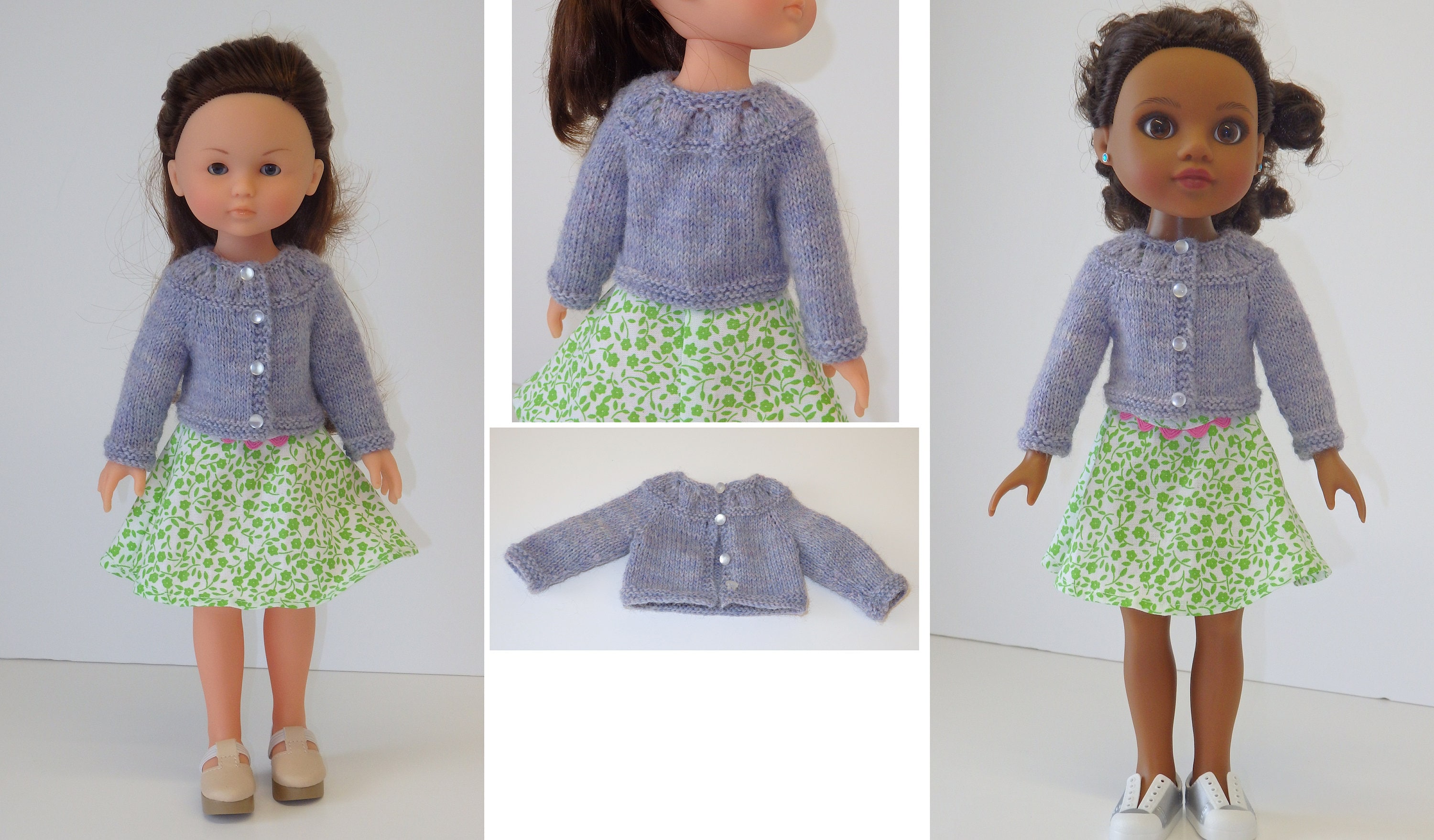 Chantelle Cardigan Doll Clothes Knitting Pattern Designed to Fit 12.5 ...