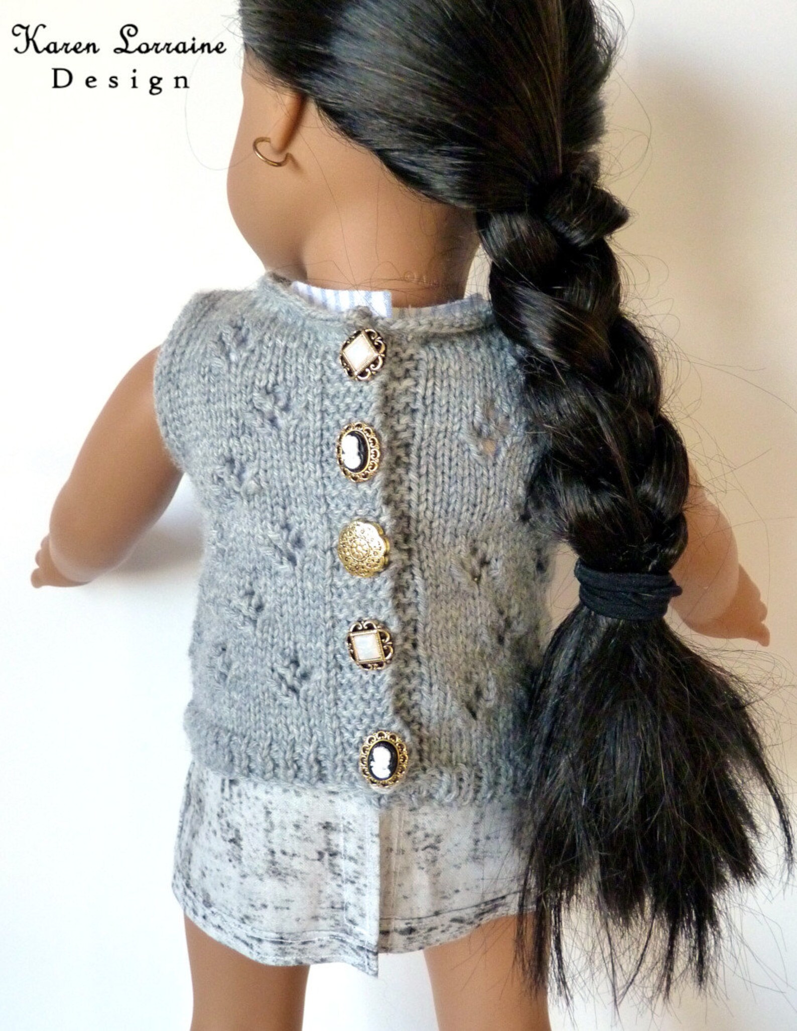 Lace Vest 18 Inch Doll Clothes Knitting Pattern Designed to Fit Dolls ...
