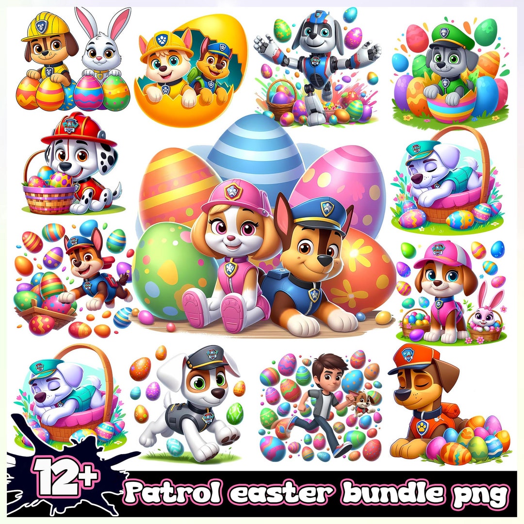 Cartoon Easter Character Png Bundle, Spring Easter Png, Happy Easter ...