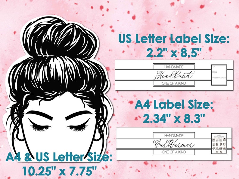 Printable Headband & Ear Warmer Wrap Labels: Farmhouse Packaging (PDF ...