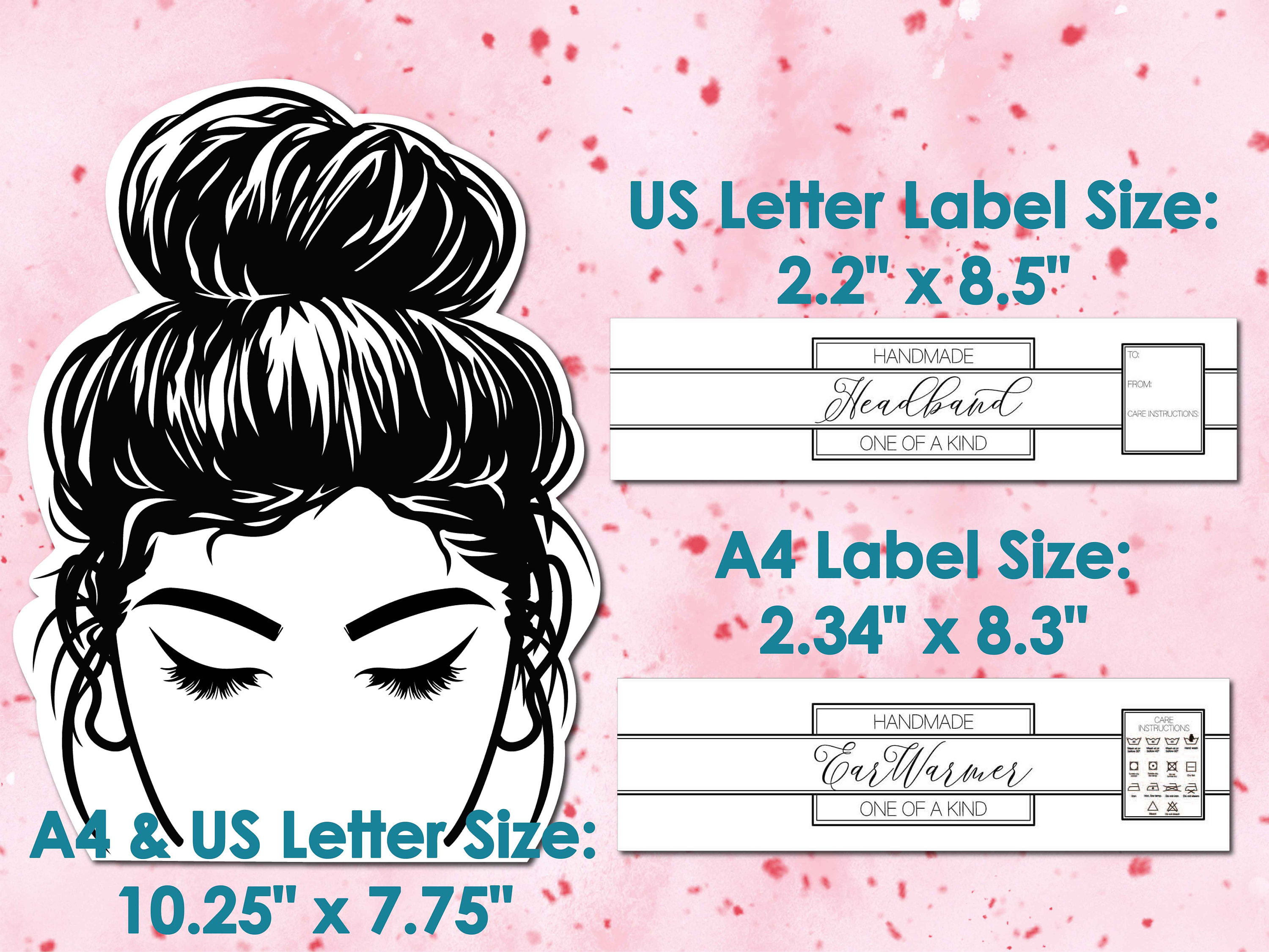 Printable Headband & Ear Warmer Wrap Labels: Farmhouse Packaging (PDF ...
