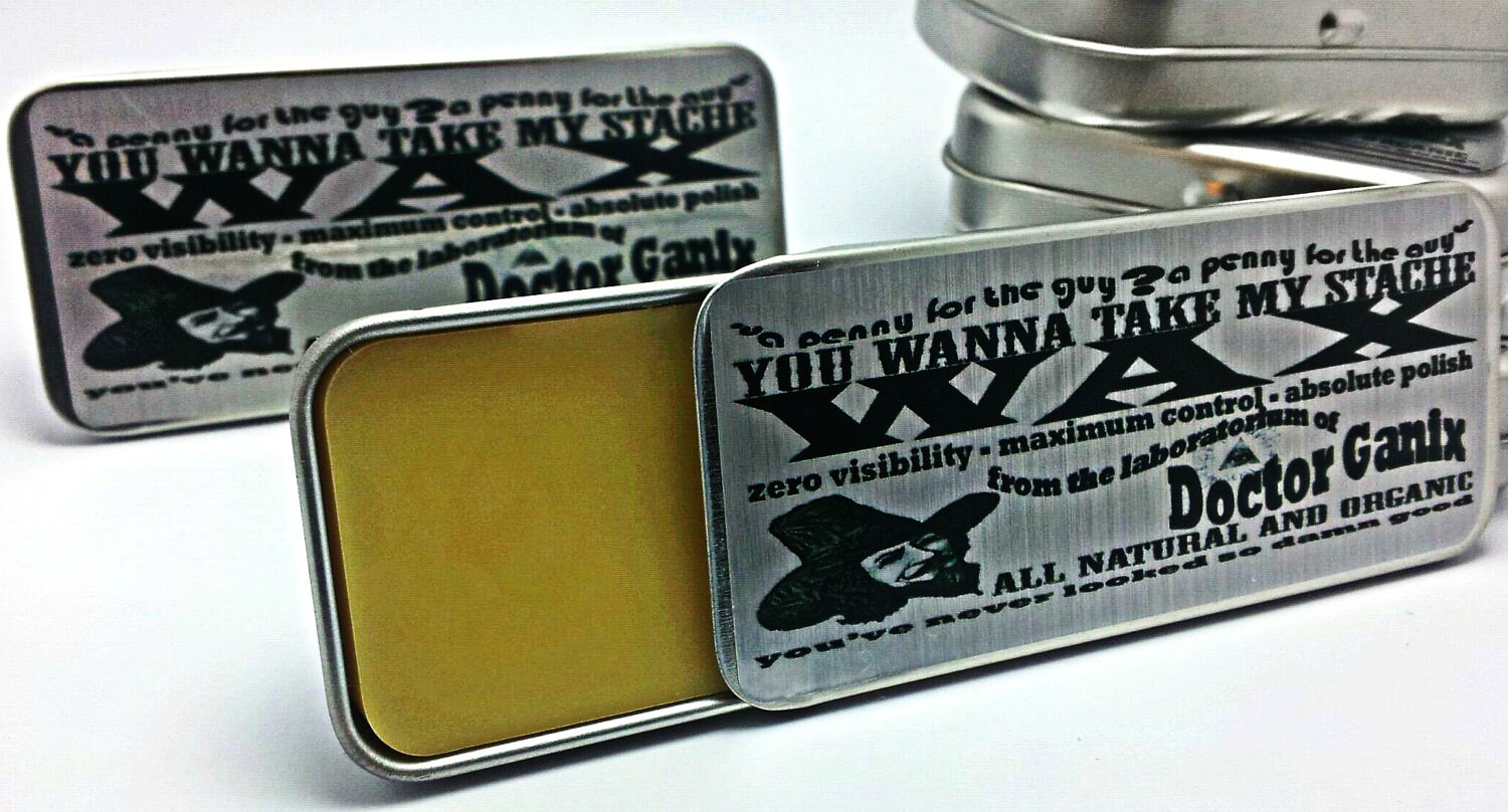 Moustache Wax - All Natural Maximum Hold - Doctor Ganix - Pocket Slider ...