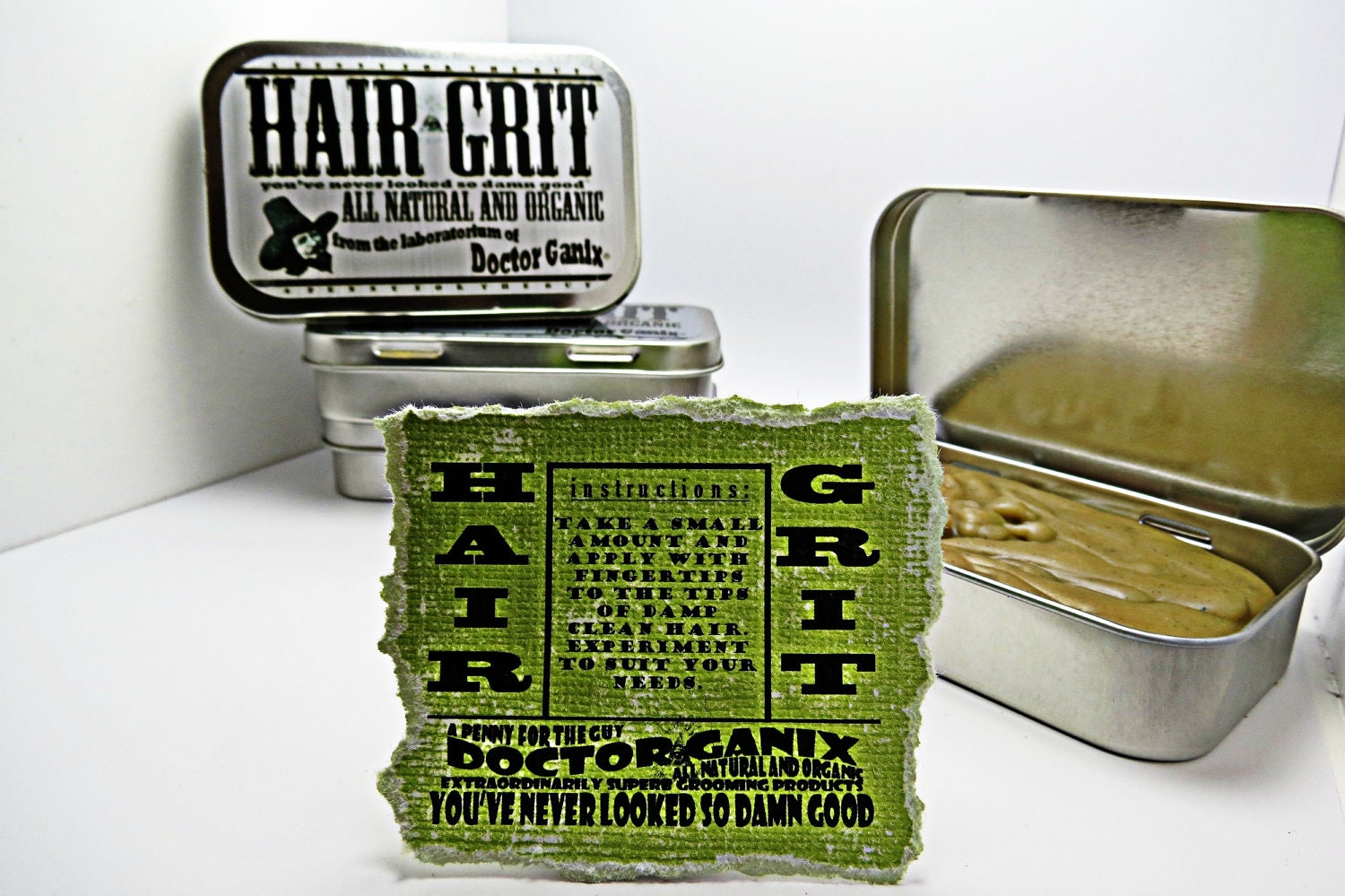 Hair Grit - All Natural and Organic - Hair Product - Pomade - Styling ...