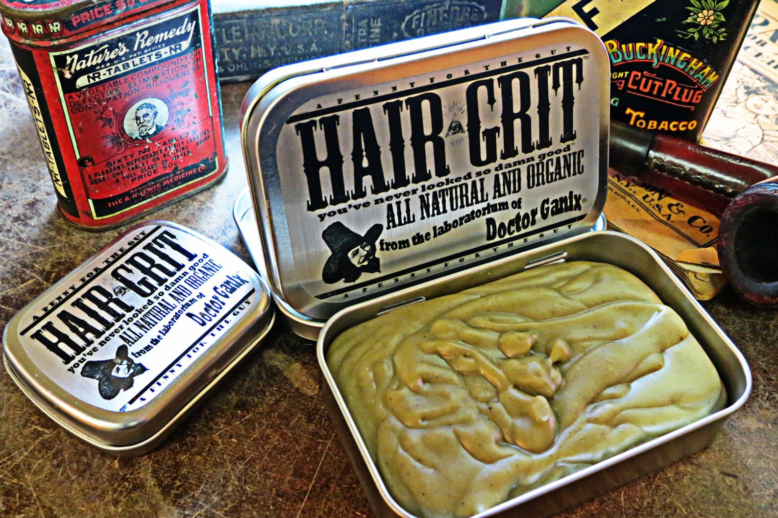 Hair Grit - All Natural and Organic - Hair Product - Pomade - Styling ...