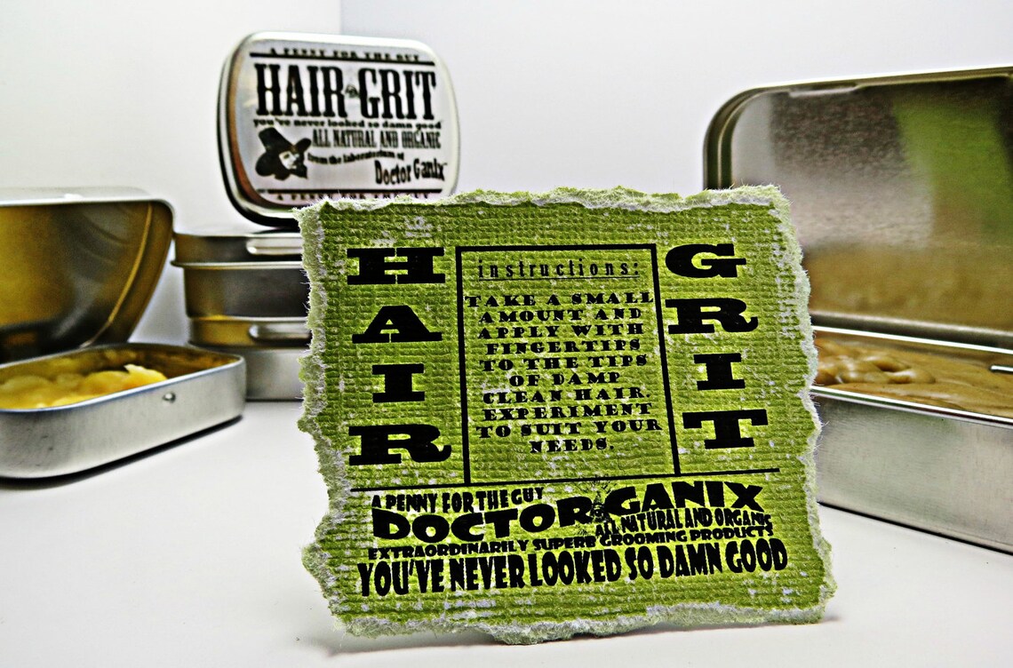 Hair Grit - All Natural and Organic - Hair Product - Pomade - Styling ...