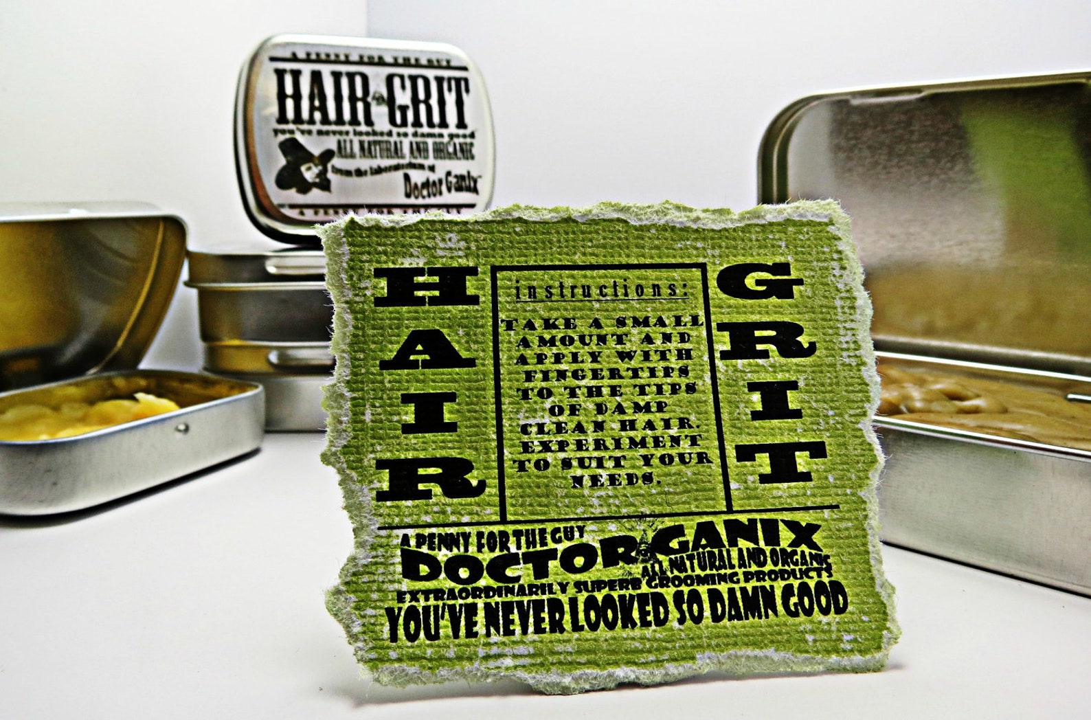 Hair Grit - All Natural and Organic - Hair Product - Pomade - Styling ...