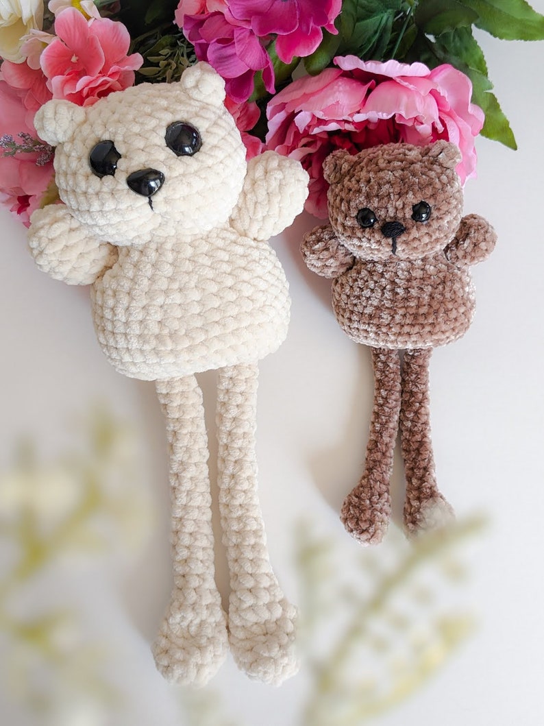 Diana Beary Amigurumi Bear Pully Plush No-sew Crochet Pattern PDF - Etsy