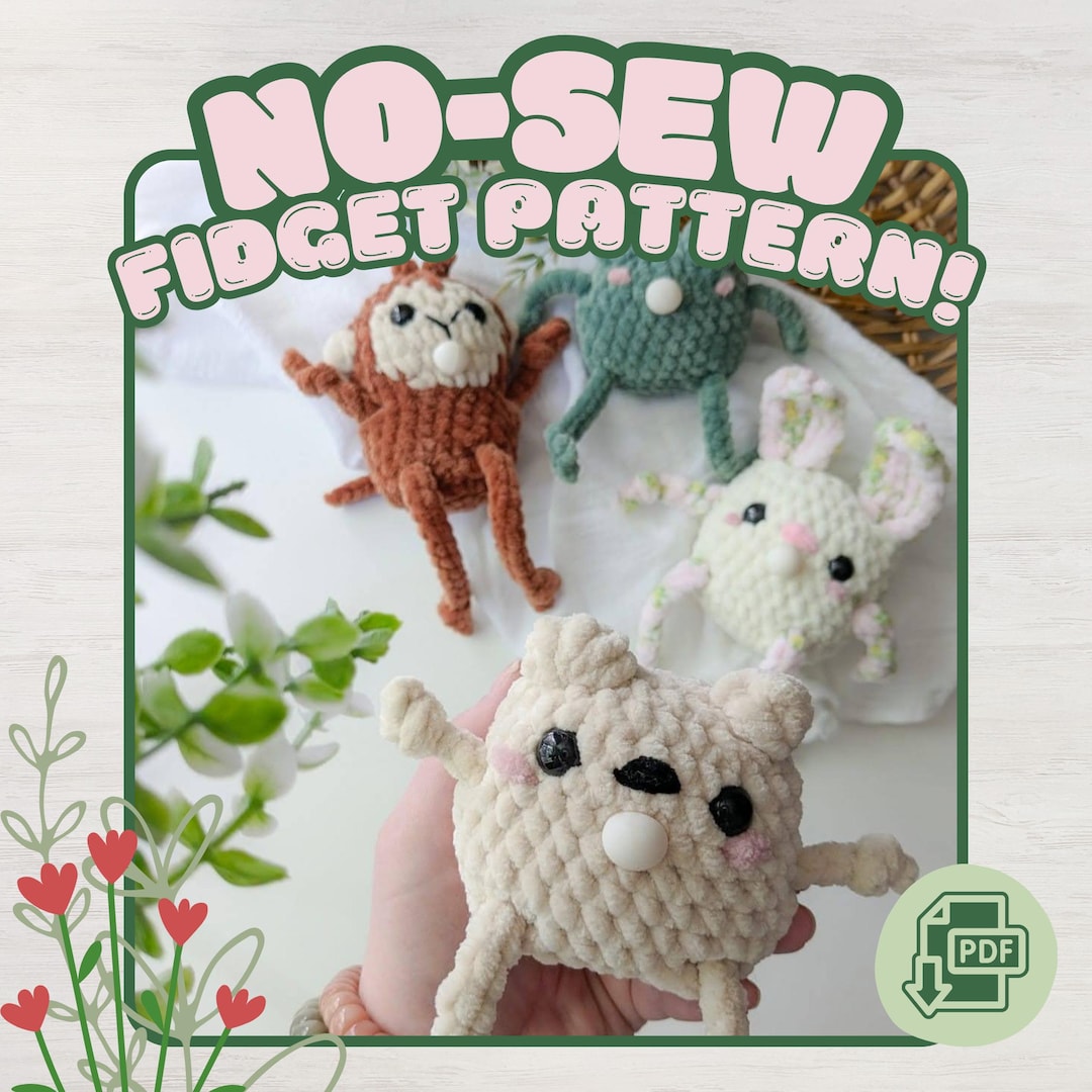 Set of 4 - Monkey, Frog, Teddy Bear, Bunny Rabbit Pully Plush Munchkin ...