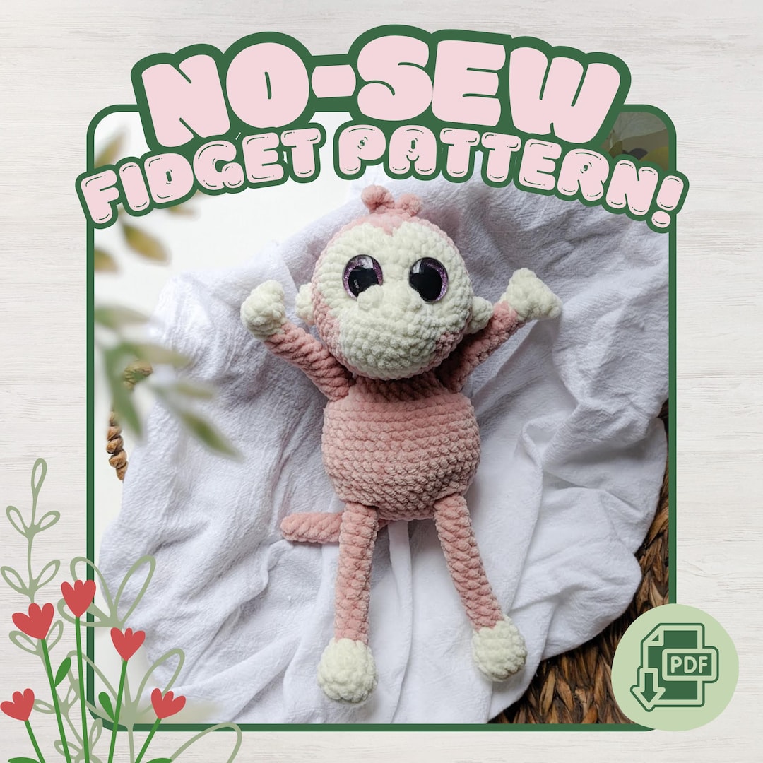 Minnie May Amigurumi Monkey Pully Plush No-sew Crochet Pattern PDF - Etsy