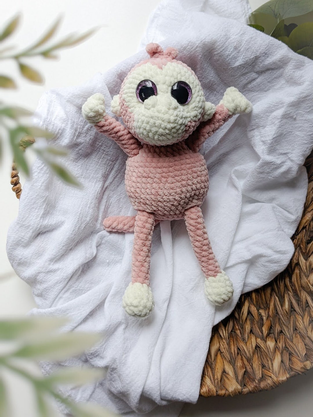Minnie May Amigurumi Monkey Pully Plush No-sew Crochet Pattern PDF - Etsy