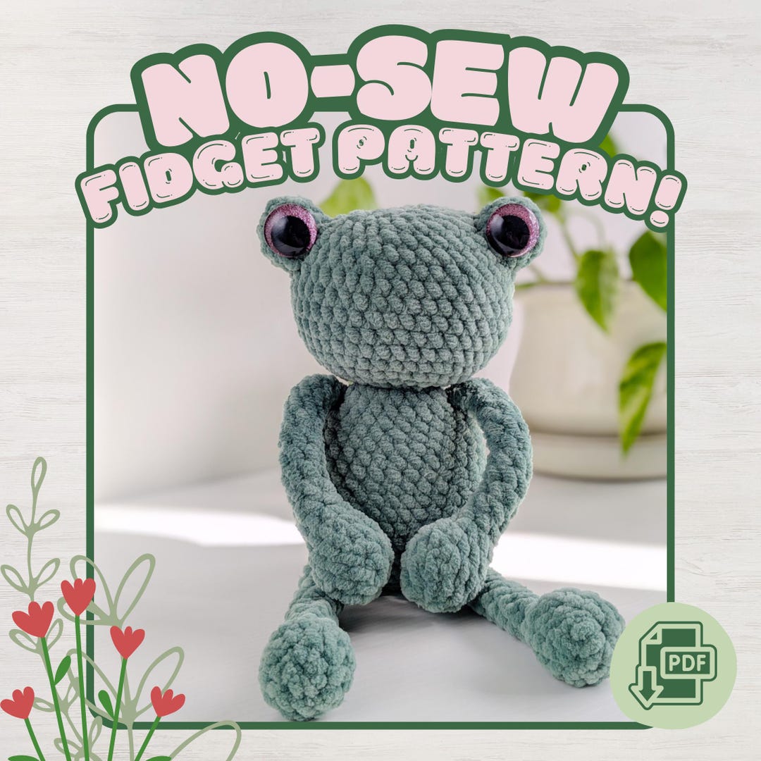 Gilbert Amigurumi Frog Pully Plush No-sew Crochet Pattern PDF - Etsy