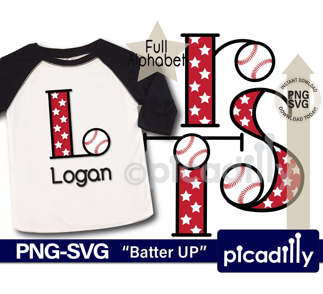 Baseball Alphabet SVG, Baseball Monogram Embroidery Design, Baseball ...