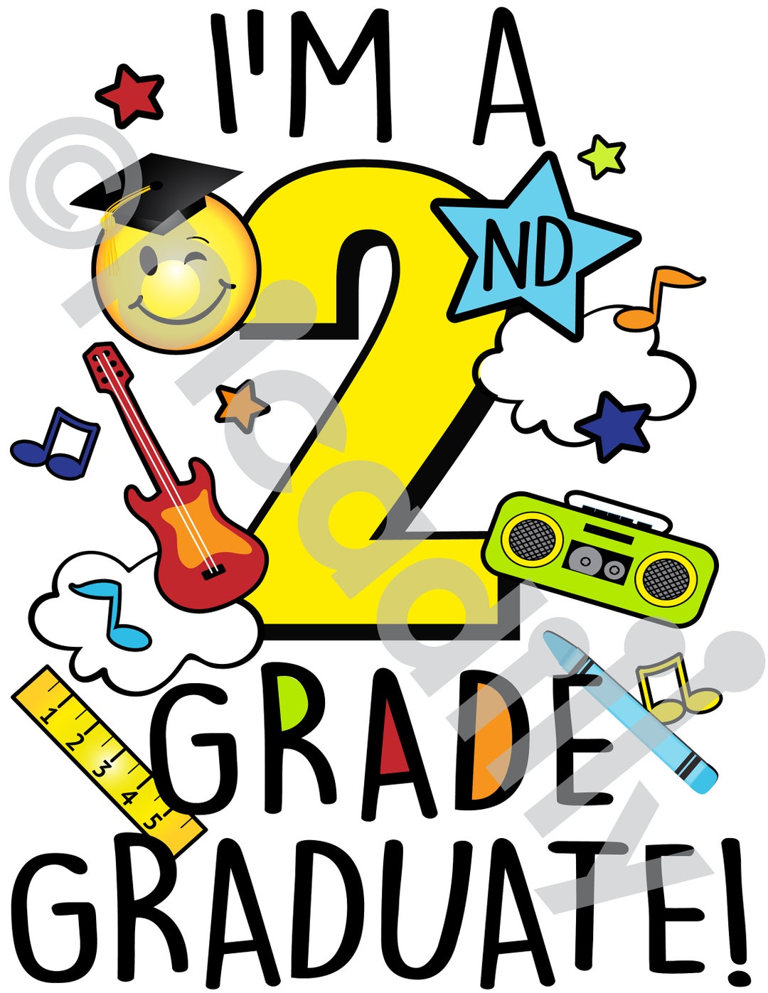 2nd Grade Graduate Digital File, Second Grade Graduate PNG, 2nd Grade ...