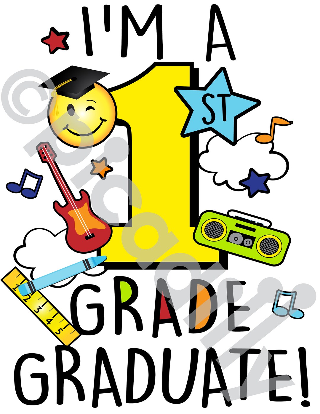 First Grade Graduate PNG, First Grade Graduate Digital File, 1st Grade ...