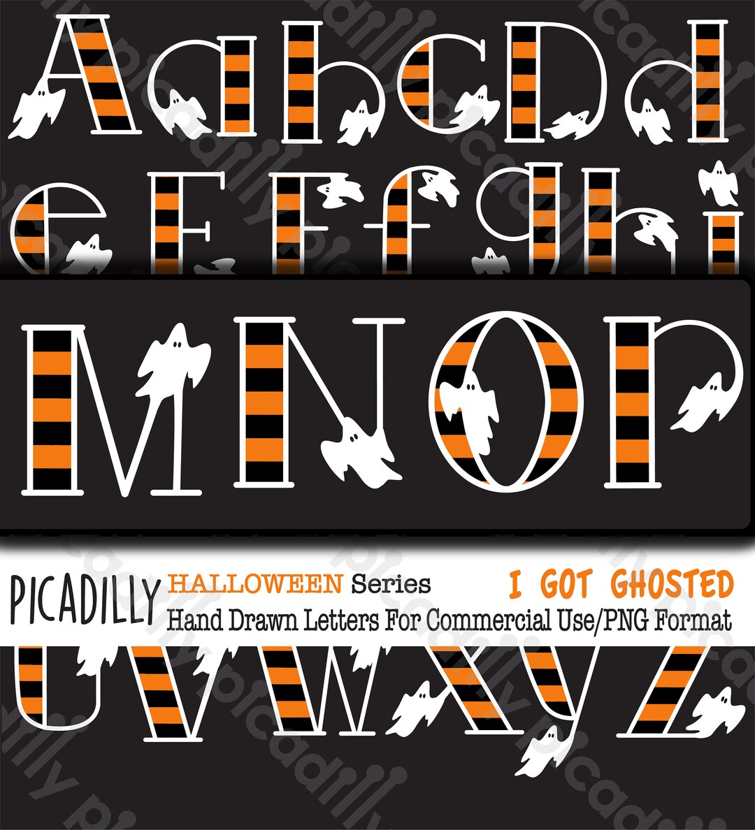 Ghost Alphabet Digital File, Kids Ghost Letters Digital Download, Ghost ...