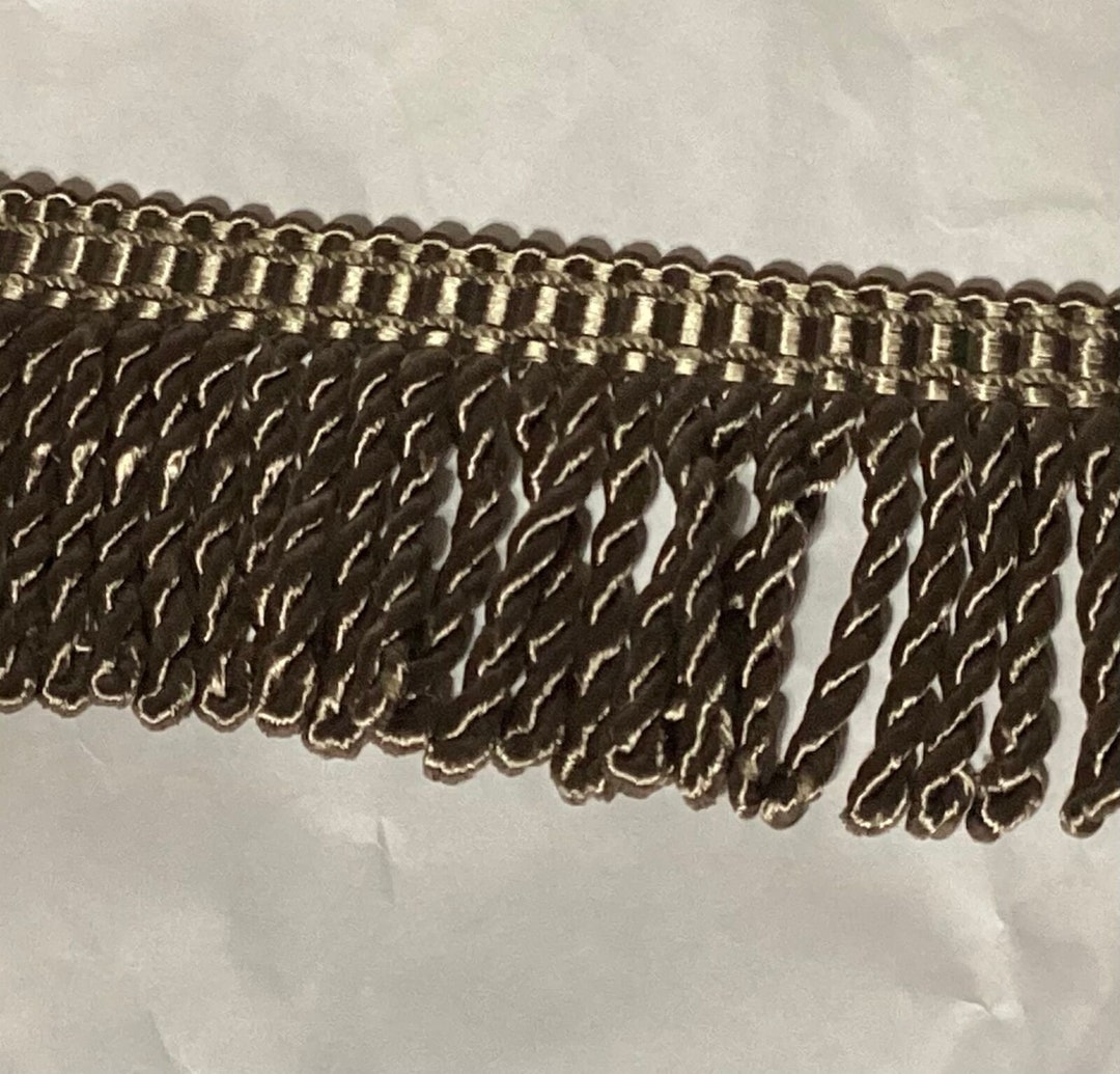 Ll80 Upholstery Trim 3" Beaver Conso Bullion Fringe Rayon Cotton 18 Yds ...