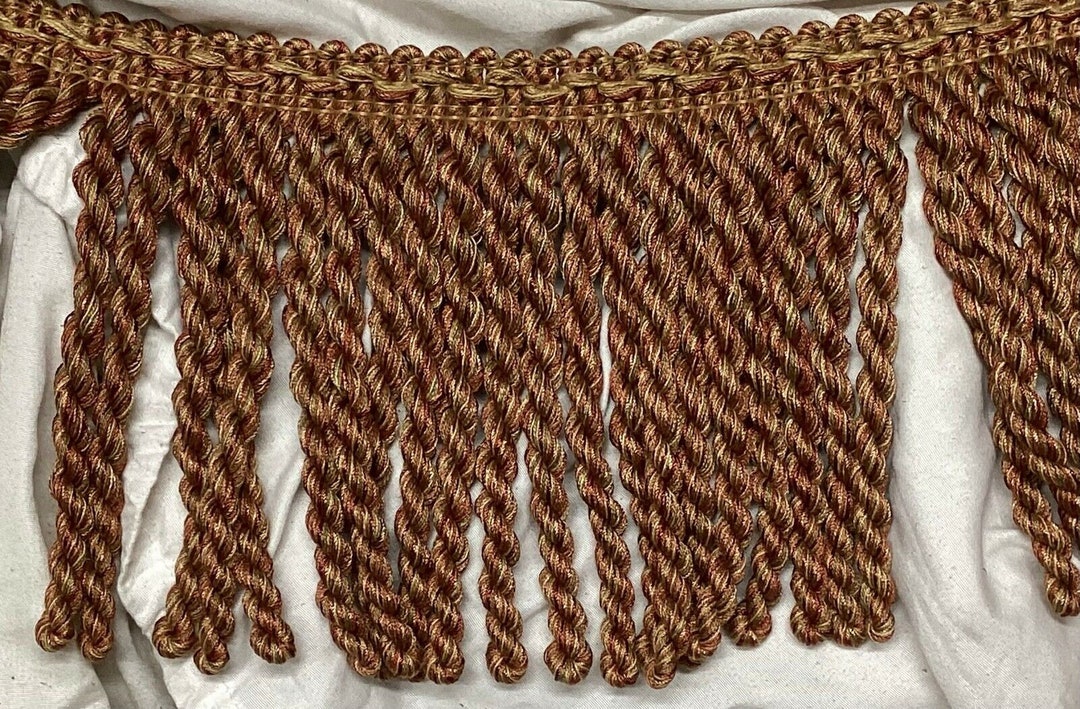 N37 Upholstery Trim 6 Inch Multi Color Bullion Fringe 100% Polyester by ...
