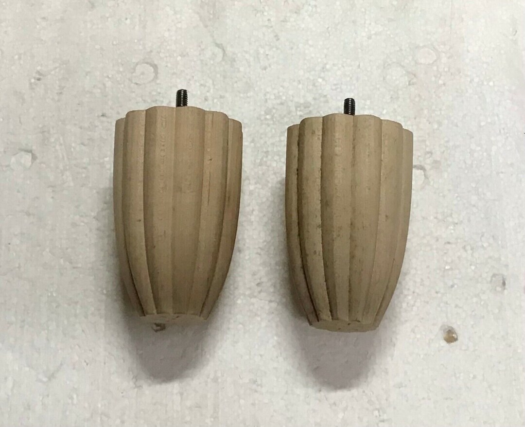 2660 Furniture Feet Chair Ottoman Cabinet Sofa Maple 2 Round Fluted ...