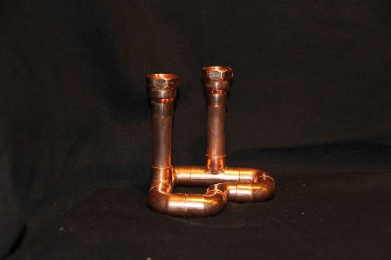 Heart Shaped Copper Pipe Candlestick Holder - Etsy