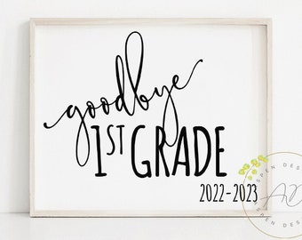 Goodbye 1st Grade - Etsy