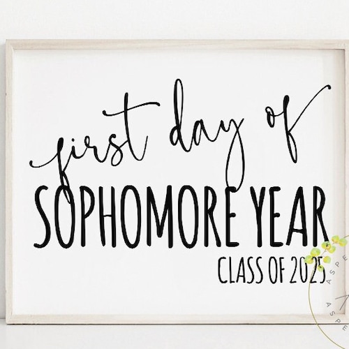 Printable First Day Of 10th Grade Sign Sophomore Year First Etsy