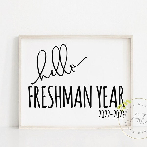 Hello Freshman Signs - Etsy