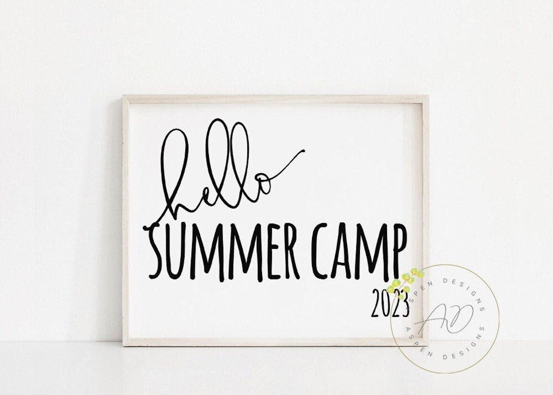 Hello Summer Camp First Day of Camp Back to School Sign - Etsy