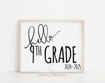 First Day of 9th Grade Printable - Etsy