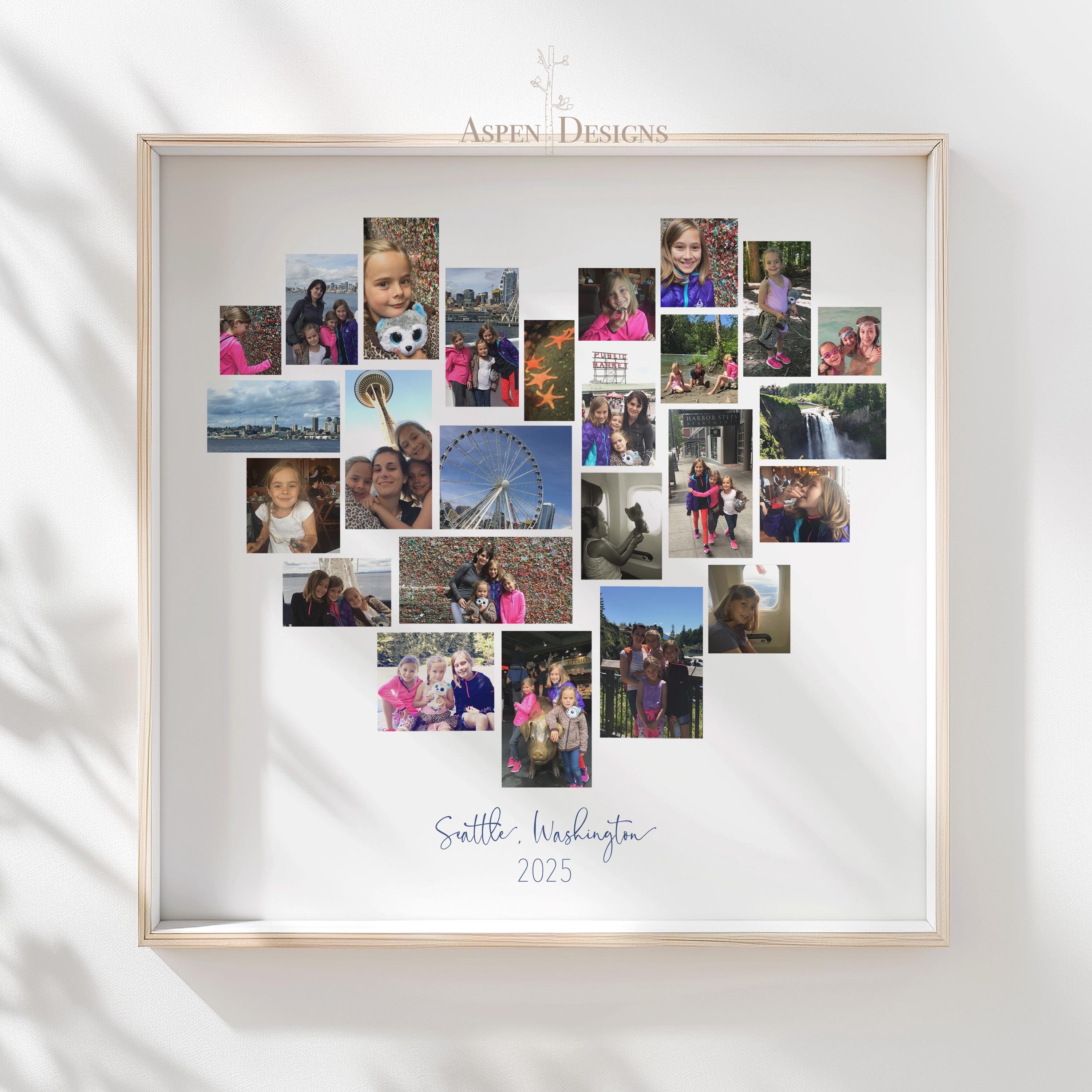20x20 Family Heart Storyboard, 25 Image Collage, Photographer Template ...