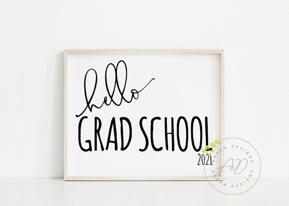 Hello Grad School First Day of Grad School Graduate School | Etsy