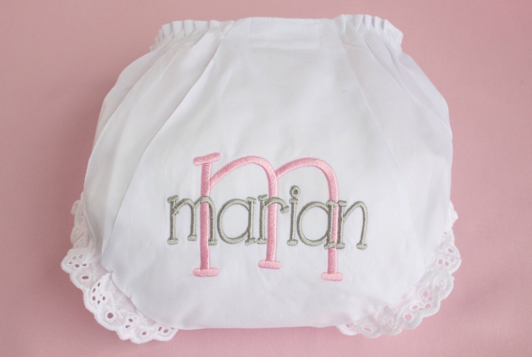 Monogrammed Infant Diaper Cover Bloomers - Newborn - Baby Girl - Gift ...