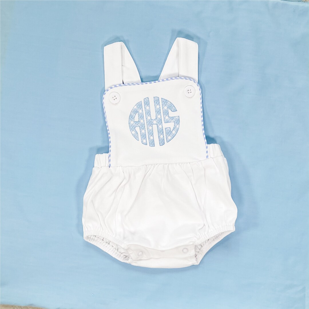 Monogrammed White and Blue Summer Sun Bubble for Boy and Girls ...