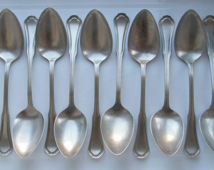 Vintage Silverware National Nickel Silver Large Tablespoons - Etsy