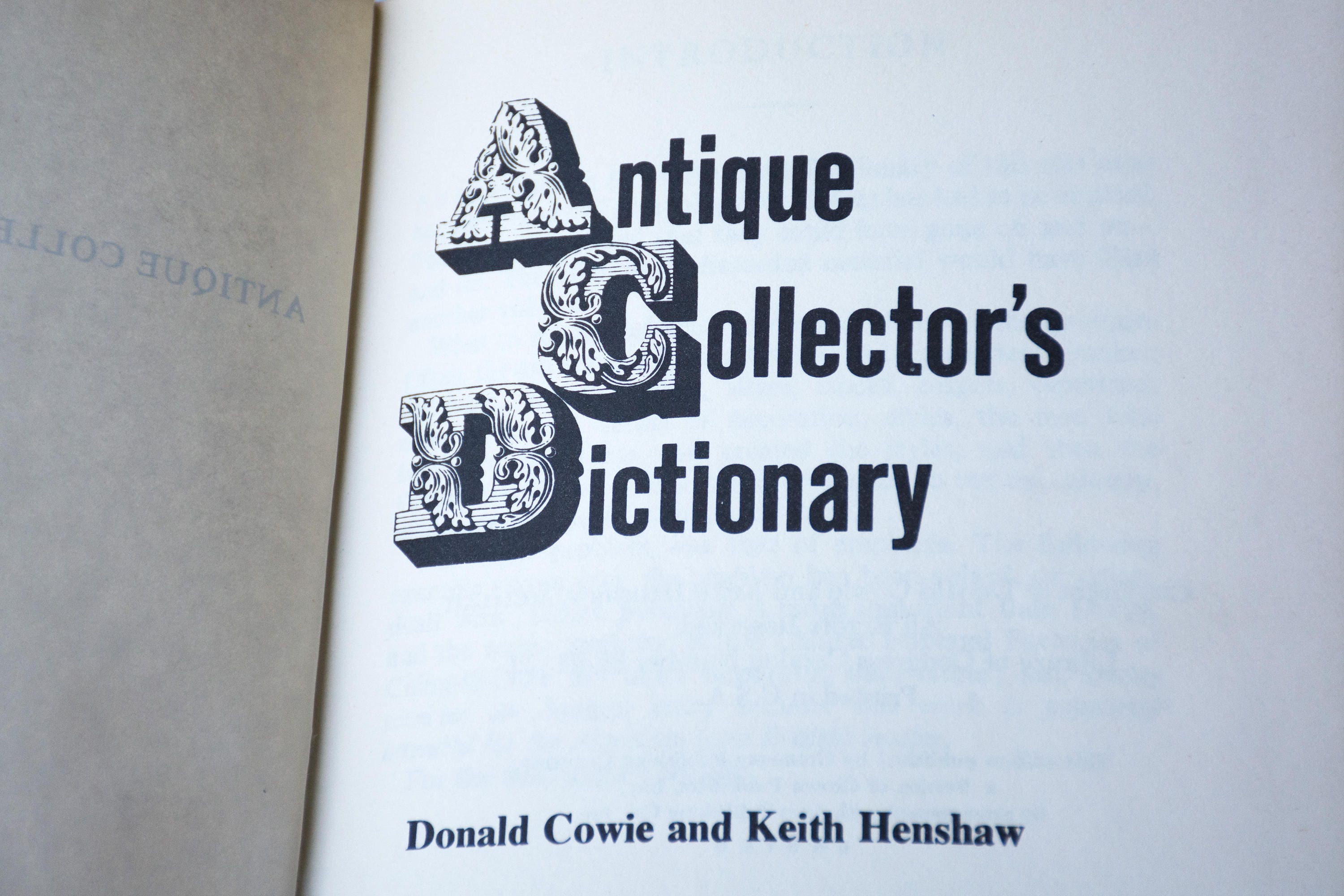 Antique Collector's Dictionary - Etsy