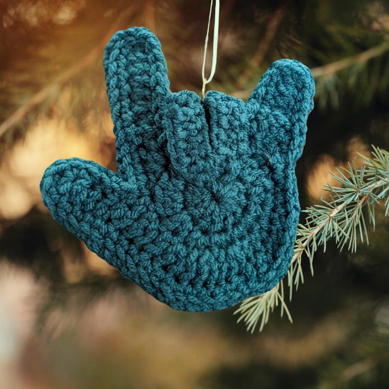Crochet ASL I Love You Ornament: Handmade Deaf Culture Gift - Etsy
