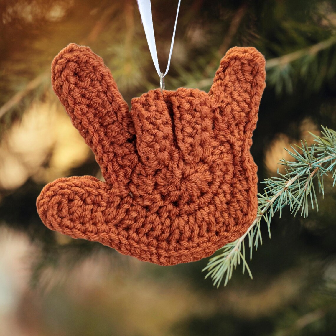 Crochet ASL I Love You Ornament: Handmade Deaf Culture Gift - Etsy