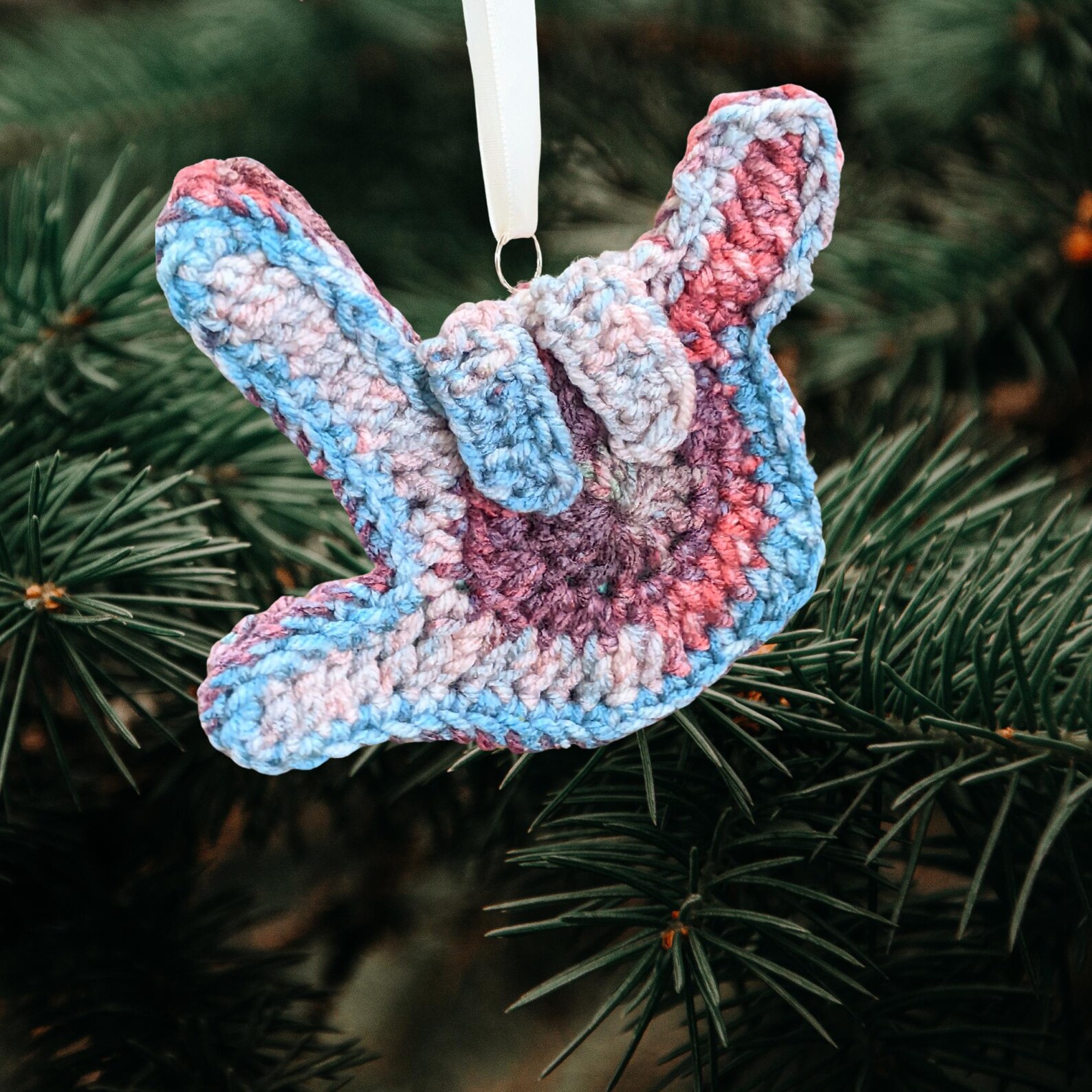 Crochet ASL I Love You Ornament: Handmade Deaf Culture Gift - Etsy
