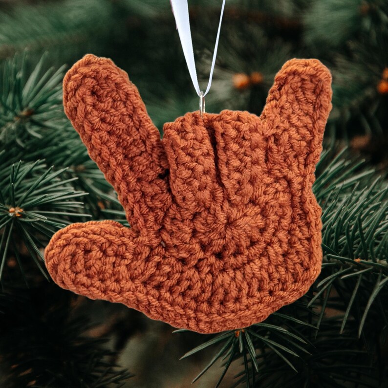 Crochet ASL I Love You Ornament: Handmade Deaf Culture Gift - Etsy