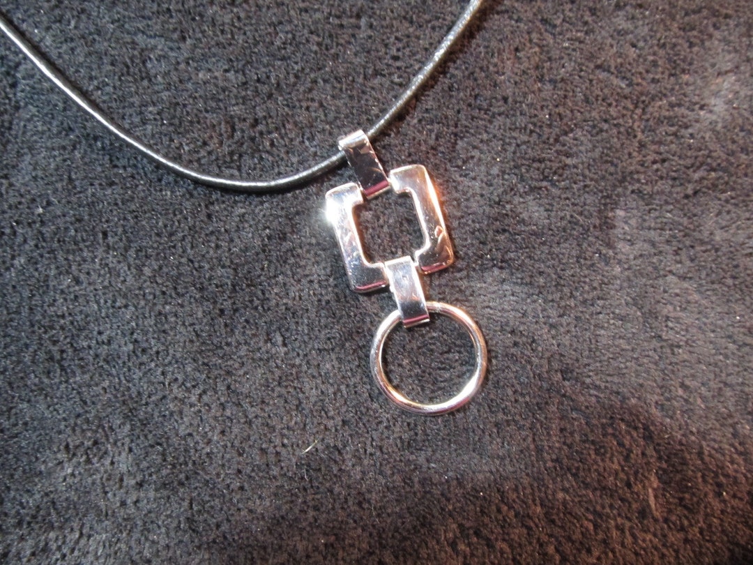 Symbols of Zen, Square and the Zen Circle, Pendant, Nickel Silver Will ...