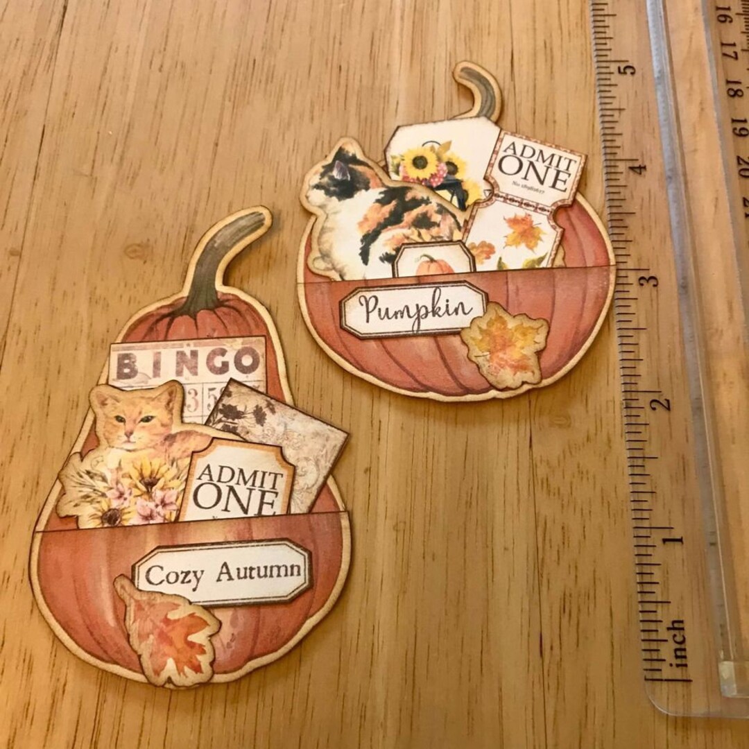 Set of 2 Different Handmade Small Loaded Pumpkin Pockets - Etsy