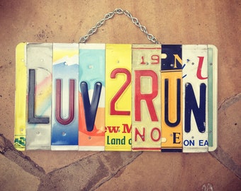 Run License Plate | Etsy