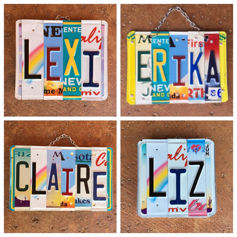 License Plate Name Sign Gifts for Kids Childrens Gifts Dorm | Etsy