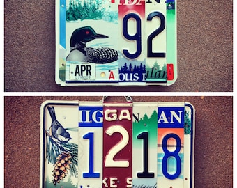 House Number License Plate Sign. Custom House Number Plaque. License ...