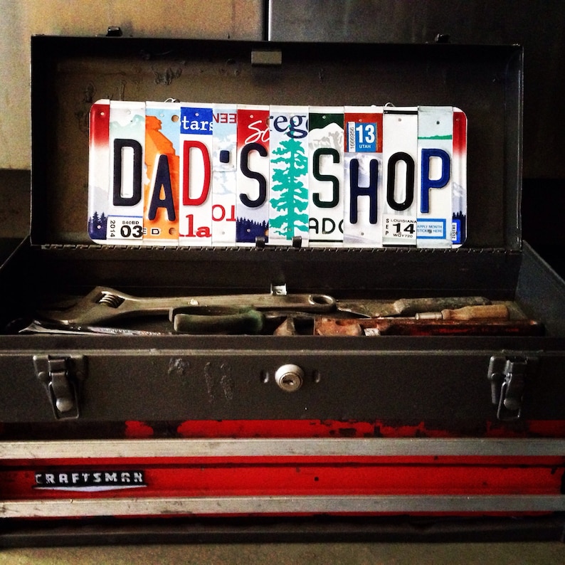 License Plate Art. Dad. Fathers Day. License Plate Sign. Art. - Etsy