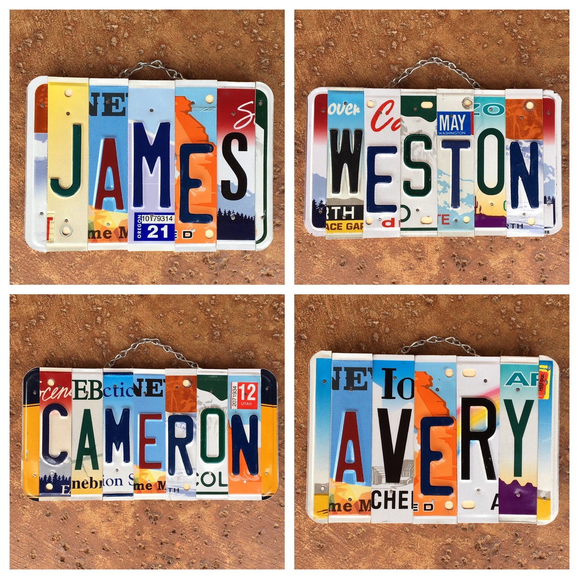 License Plate Name Sign, Gifts for Kids, Childrens Gifts, Dorm Room ...