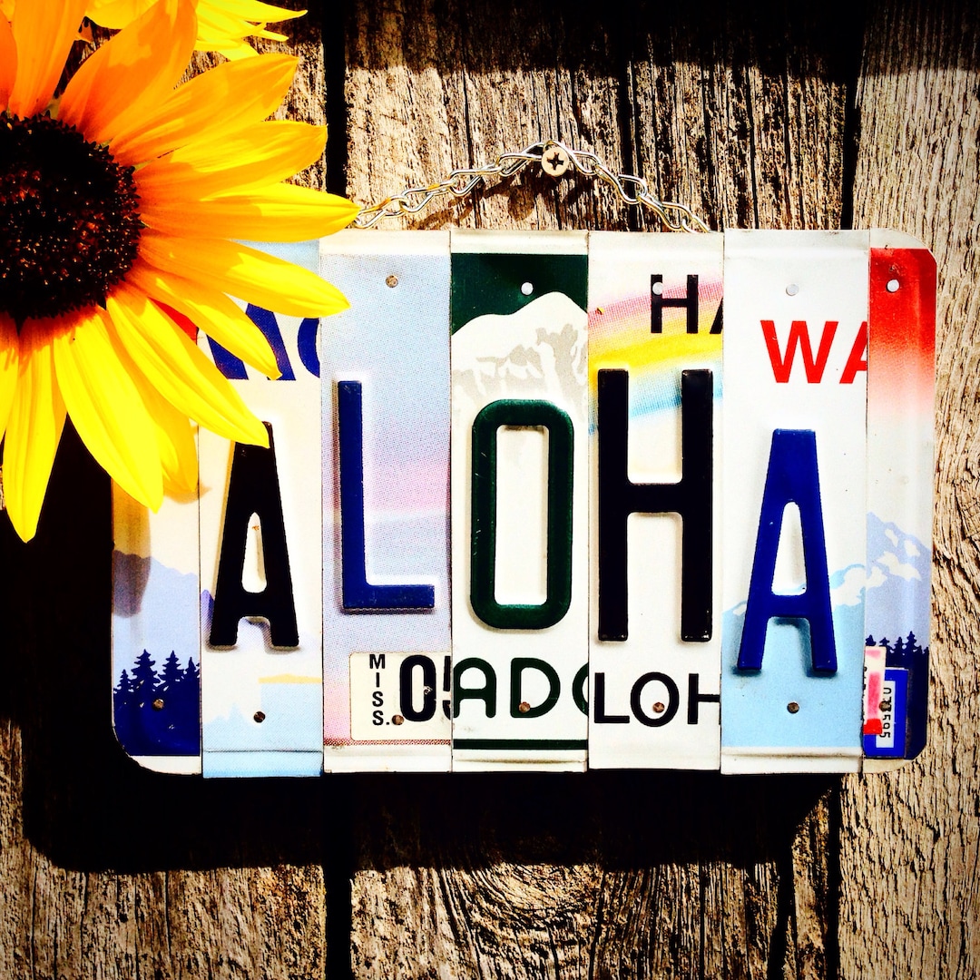 Aloha Sign, Hawaiian Decor, Beach Sign, Beach House Decor, Surf Decor ...